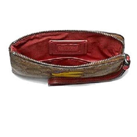 Coach | Bags | Coach Wristlet Signature Canvas Ms Pacman | Poshmark